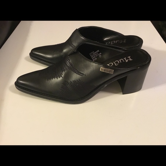 Mudd | Shoes | Brand New Mudd Black Sophia Mules Size 95m | Poshmark